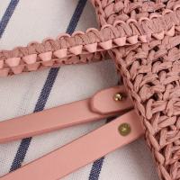 China Gender Women's Summer Shoulder Bag Hollow Out Straw Handmade Rope Woven Tote for sale