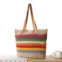 China Main Material Straw 2022 Fashion Women's Seaside Beach Tote Bag with Customized Color for sale