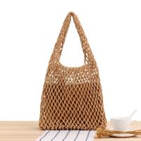 China Casual Large Weave Handbags Women Woven Straw Beach Tote Bag with Customized Color Bucket for sale