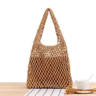 China Casual Large Weave Handbags Women Woven Straw Beach Tote Bag with Customized Color Bucket for sale