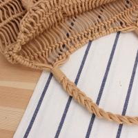 China Customized Color 2022 Summer Handmade Women Straw Bag Hollowed Out Woven Beach Hand Bag for sale