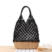 China Newest Fashionable Customized Color Knit Hollow Out Woven Beach Bags Straw Tote Bag for sale
