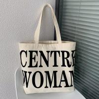 China Custom Logo Printed Canvas Tote Bag for Retail Shopping Extra Large Size for sale