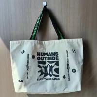 China Custom Logo Printed Canvas Tote Bag for Retail Shopping Extra Large Size for sale