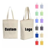 China Reusable Shopping Cotton Tote Bags Personalized Canvas Bags with Custom Printed Logo for sale