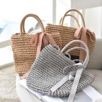 China Straw Woven Bag Bucket Pattern for Women Tote Beach Bag 2023 Beach Season Sales for sale