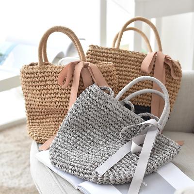 China Straw Woven Bag Bucket Pattern for Women Tote Beach Bag 2023 Beach Season Sales for sale