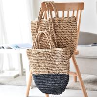 China Straw Woven Bag Bucket Pattern for Women Tote Beach Bag 2023 Beach Season Sales for sale