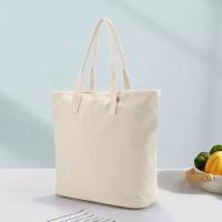 China White Beach Shopping Tote Bags with Cotton Webbing Handle and Custom Printed Logo for sale