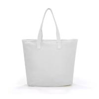 China White Beach Shopping Tote Bags with Cotton Webbing Handle and Custom Printed Logo for sale