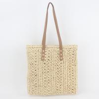 China 2022 Fashion Handbag Summer Weave Straw Beach Bag Tote Bag with Customized Logo for sale