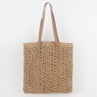 China 2022 Fashion Handbag Summer Weave Straw Beach Bag Tote Bag with Customized Logo for sale