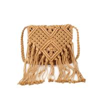 China Customized Logo Womens Straw Clutch Weave Shoulder Summer Beach Crossbody Purse Bag with Zipper Closure for sale
