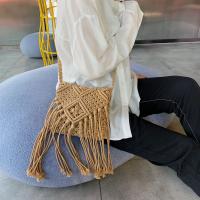 China Customized Logo Womens Straw Clutch Weave Shoulder Summer Beach Crossbody Purse Bag with Zipper Closure for sale