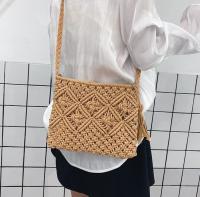 China Other Pattern Type Handmade Cotton Rope Straw Women Hand Bags Vintage Tassels Beach Bags for sale