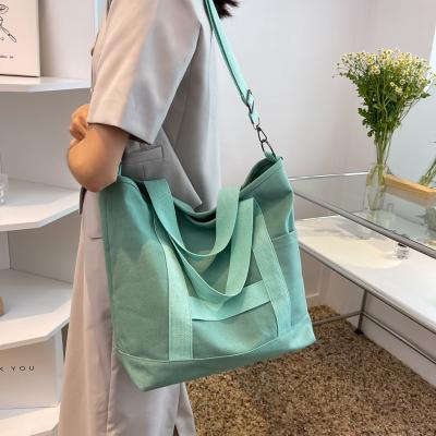 China Custom Logo Color Eco Cotton Canvas Tote Shoulder Bag for Fashion Design for sale