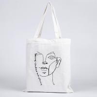 China Newest Fashinable Style Letter Print Cotton Tote Bag for Customized Design for sale