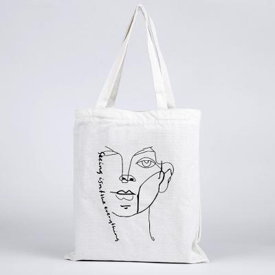 China Newest Fashinable Style Letter Print Cotton Tote Bag for Customized Design for sale