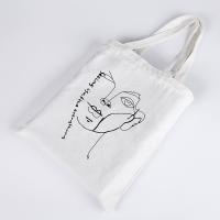 China Newest Fashinable Style Letter Print Cotton Tote Bag for Customized Design for sale