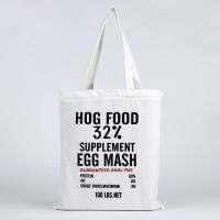 China Newest Fashinable Style Letter Print Cotton Tote Bag for Customized Design for sale