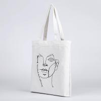 China Newest Fashinable Style Letter Print Cotton Tote Bag for Customized Design for sale