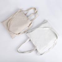China Customized Color Plain White Cotton Canvas Reusable Shopping Tote Bag for School Life for sale