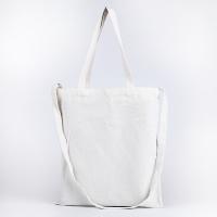 China Customized Color Plain White Cotton Canvas Reusable Shopping Tote Bag for School Life for sale