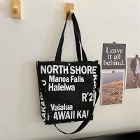 China Newest Fashinable Women Canvas Crossbody Bag with Tote Handle and Letter Pattern for sale