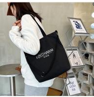 China Newest Fashinable Women Canvas Crossbody Bag with Tote Handle and Letter Pattern for sale