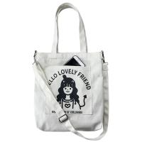 China Daily School Life Shoulder Bag for Women Eco-friendly Canvas Tote Logo Customized Logo for sale