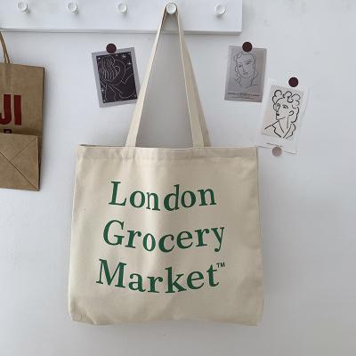 China Large Capacity Cotton Canvas Tote Bag for Shopping Custom Logo Accepted for sale