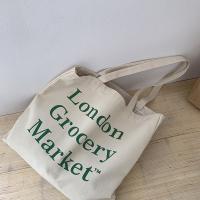 China Large Capacity Cotton Canvas Tote Bag for Shopping Custom Logo Accepted for sale