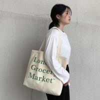 China Large Capacity Cotton Canvas Tote Bag for Shopping Custom Logo Accepted for sale