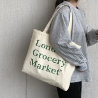 China Large Capacity Cotton Canvas Tote Bag for Shopping Custom Logo Accepted for sale