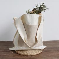 China Medium Size Fashionable Reusable Canvas Cotton Tote Bags for Eco Friendly Shopping for sale