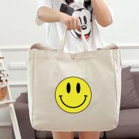 China Medium Size Fashionable Reusable Canvas Cotton Tote Bags for Eco Friendly Shopping for sale