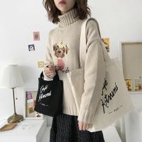 China Customized Logo Customise Fashion Recyclable Shopping Cotton Bag Tote Bag Printed Canvas Bag for sale