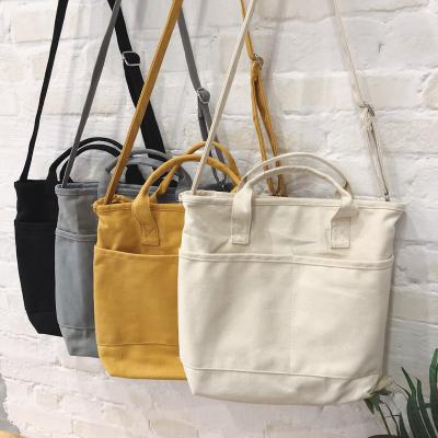 China Accepable OEM/ODM Custom Logo Printing Large Capacity Shoulder Canvas Cotton Tote Bag for sale