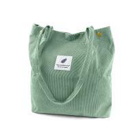 China Convenient Canvas Shoulder Corduroy Tote Bag for Work Beach Lunch and Travel for sale