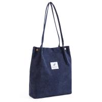 China Convenient Canvas Shoulder Corduroy Tote Bag for Work Beach Lunch and Travel for sale