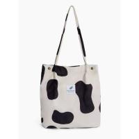 China Convenient Canvas Shoulder Corduroy Tote Bag for Work Beach Lunch and Travel for sale