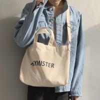 China Custom Large Canvas Tote Bag Accepable OEM/ODM for Letter Print Cross Body Messenger Bag for sale