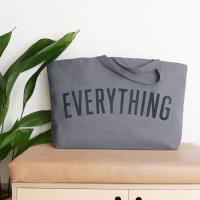 China Oversized Canvas Women Hand Sports Gym Bag Customized Logo 2022 Letter Print Tote Bag for sale