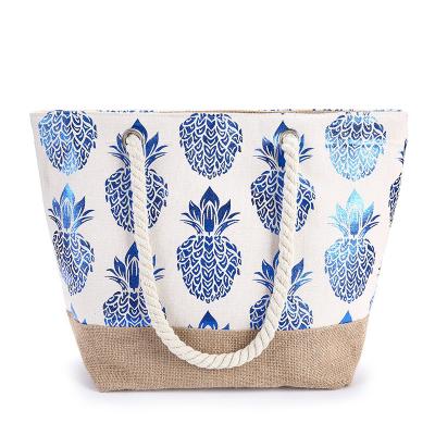 China Beach Bag Ladies Women's Casual Tote Fashion Flower Printing Summer Large Capacity for sale