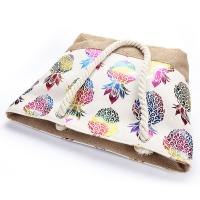 China Beach Bag Ladies Women's Casual Tote Fashion Flower Printing Summer Large Capacity for sale