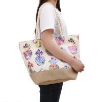 China Beach Bag Ladies Women's Casual Tote Fashion Flower Printing Summer Large Capacity for sale