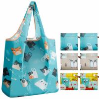China REPT Eco-Friendly Reusable Polyester Shopping Foldable Tote Makeup Packing Nylon Bags for sale