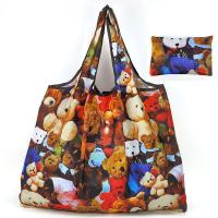 China Newest Fashinable Style Eco Friendly Foldable Polyester Floral Shopping Bag for Women for sale