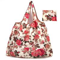 China Newest Fashinable Style Eco Friendly Foldable Polyester Floral Shopping Bag for Women for sale