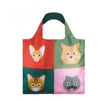 China Handled Style REPT Dog's Woof Polyester Fabric Beach Bags Animal Folding Shopping Bag for sale